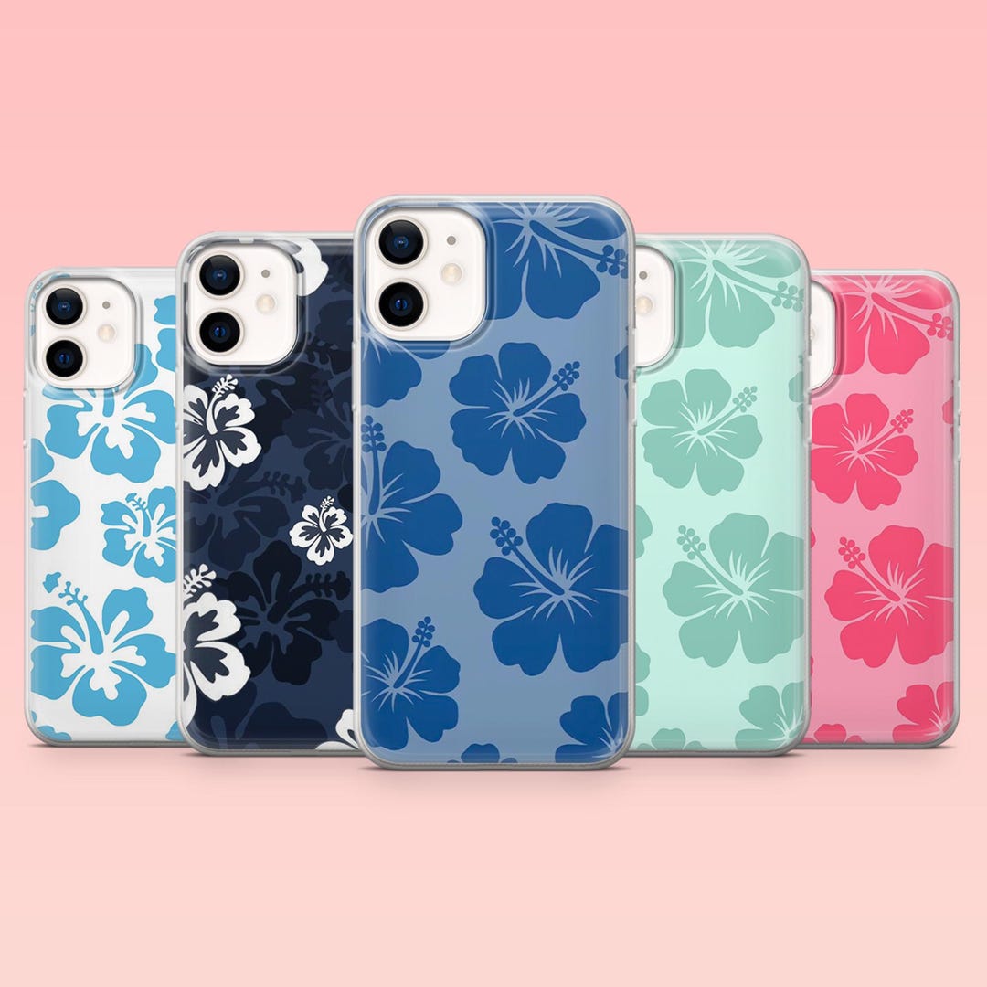 Hibiscus Phone Case Hawaiian Flower Cover for iPhone 16 Pro, 15, 14, 13 ...