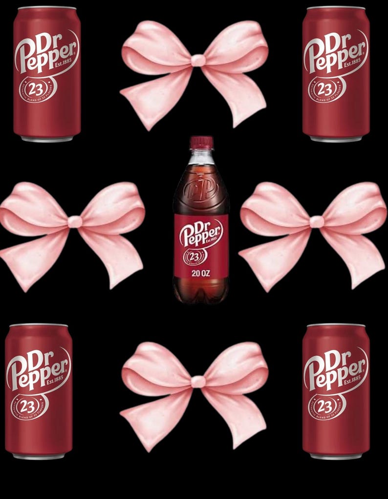 Dr Pepper Bow PNG Digital File - Etsy