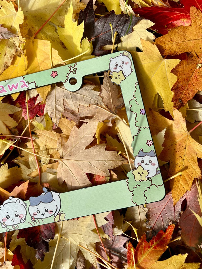 Chi Kawa License Plate Frame: Kawaii Pastel Car Decor - Etsy