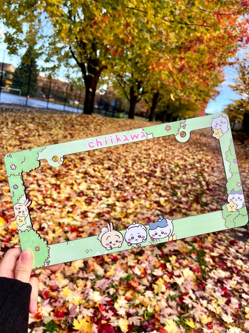 Chi Kawa License Plate Frame: Kawaii Pastel Car Decor - Etsy