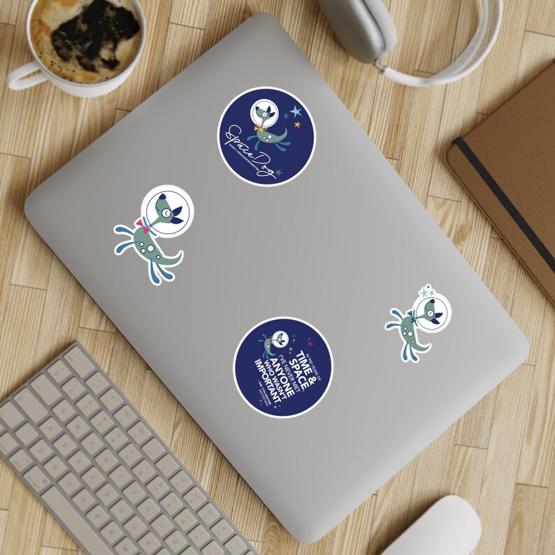 Space Dog Sticker Sheet Bundle, 5 Sheets of 4 Each Whimsical Funky ...