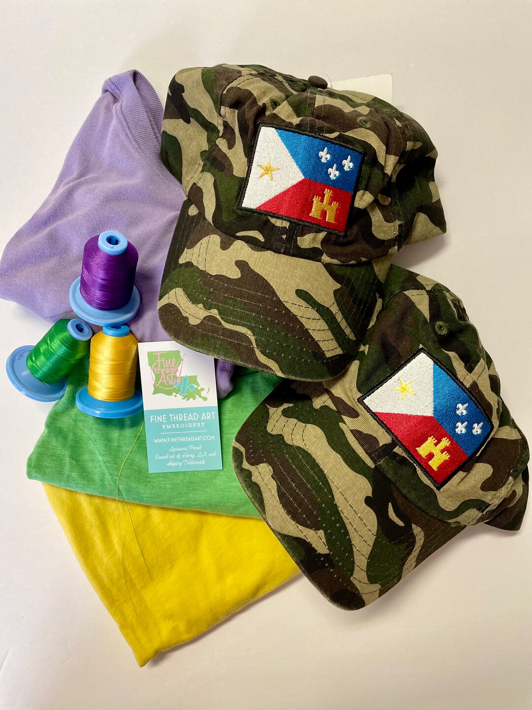 Quick Ship Acadian Flag Mardi Gras Adult Hat Camo Camouflage Army ...