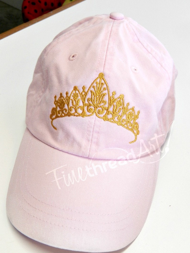 LADIES Princess Tiara with Side Monogram Baseball Cap Hat | Etsy