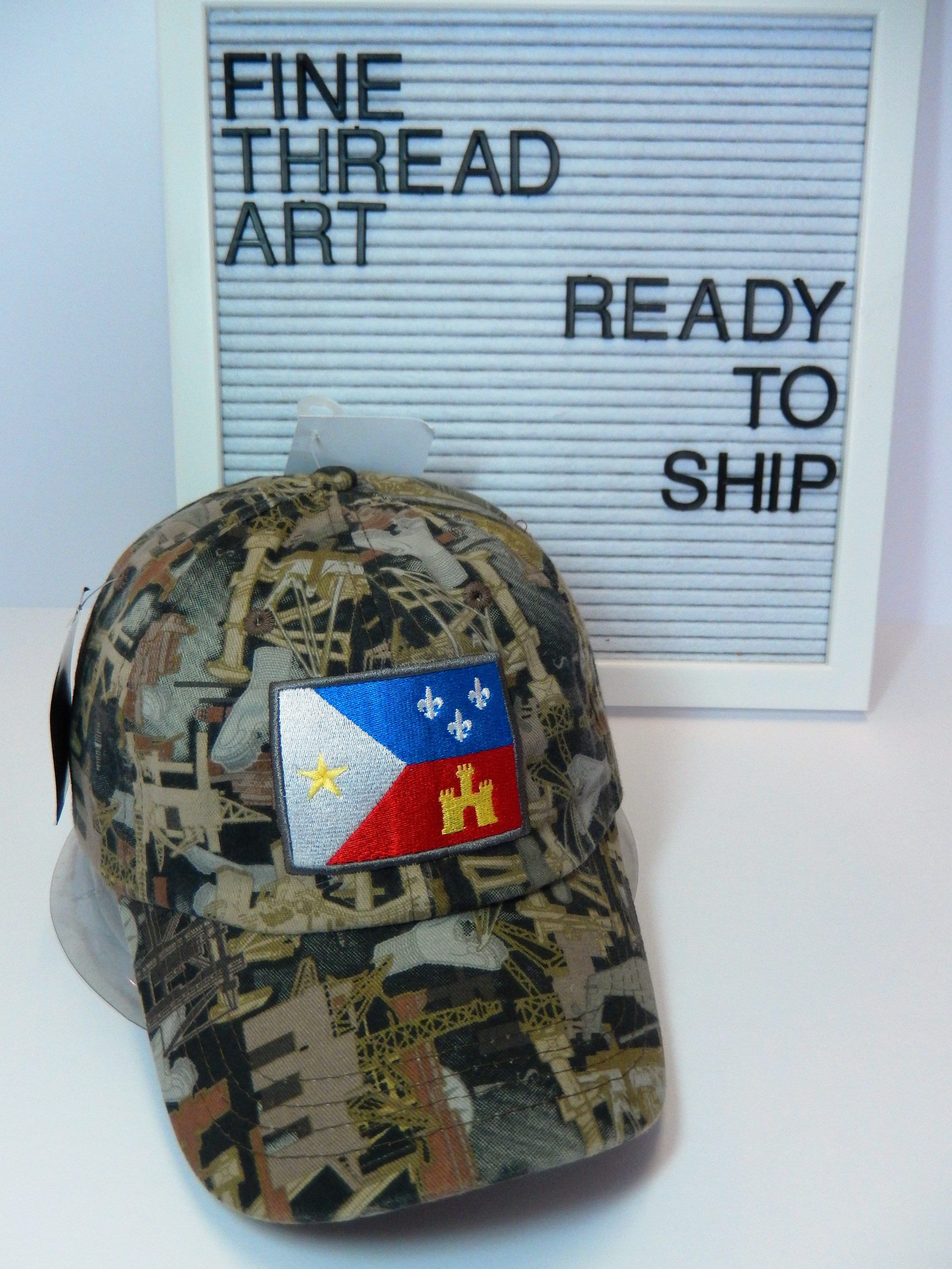 READY TO SHIP Acadian Flag Adult Hat Oilfield Camouflage Camo Dad Hat ...