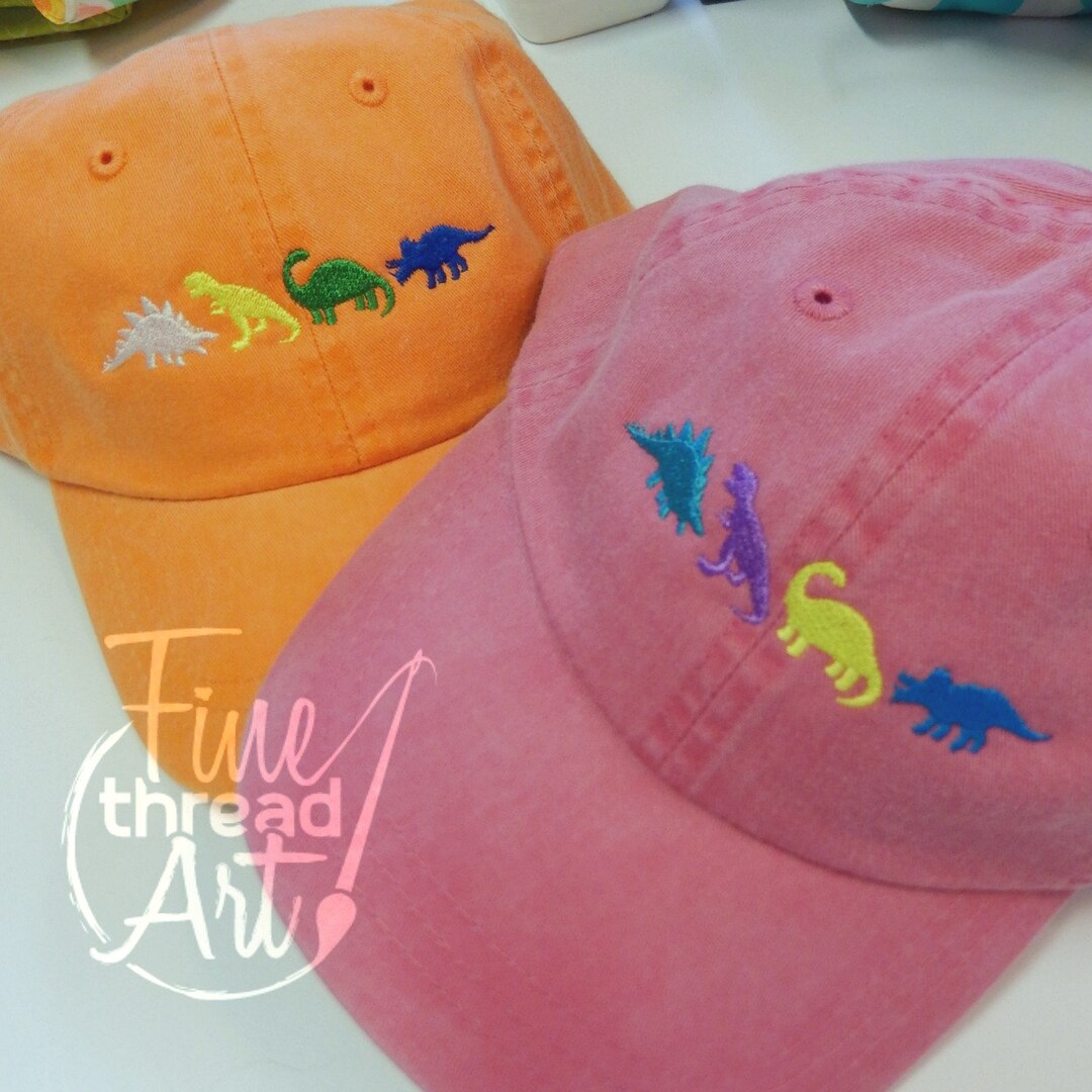 KIDS Dinosaur Baseball Cap Hat Leather Strap Dad Hat Youth Child Boy or ...