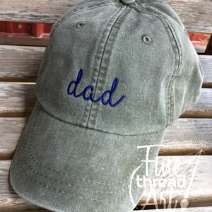 Mom and Dad Hat Baseball Cap LEATHER Strap Pigment Dyed Mother Father ...
