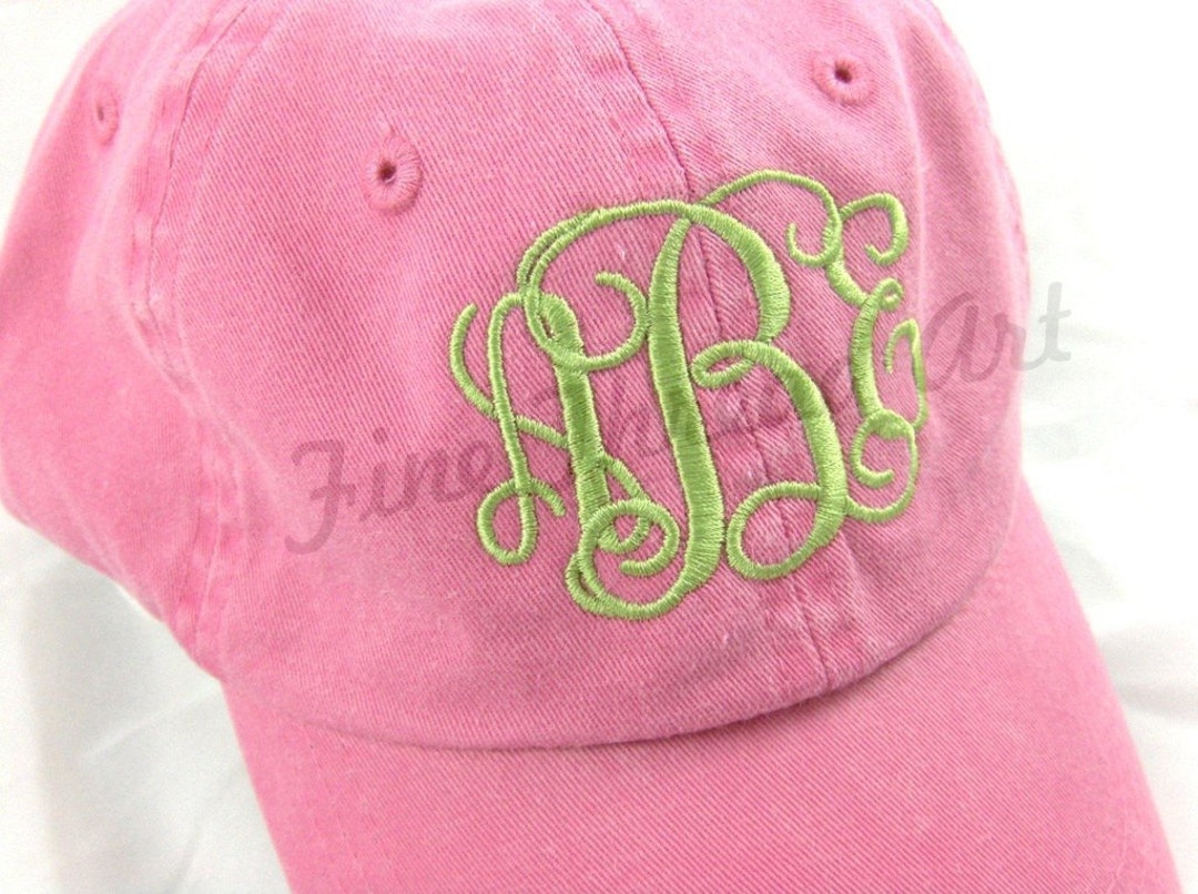 KIDS Monogram Baseball Cap Hat for Girls Boys Youth Size Name Initials ...