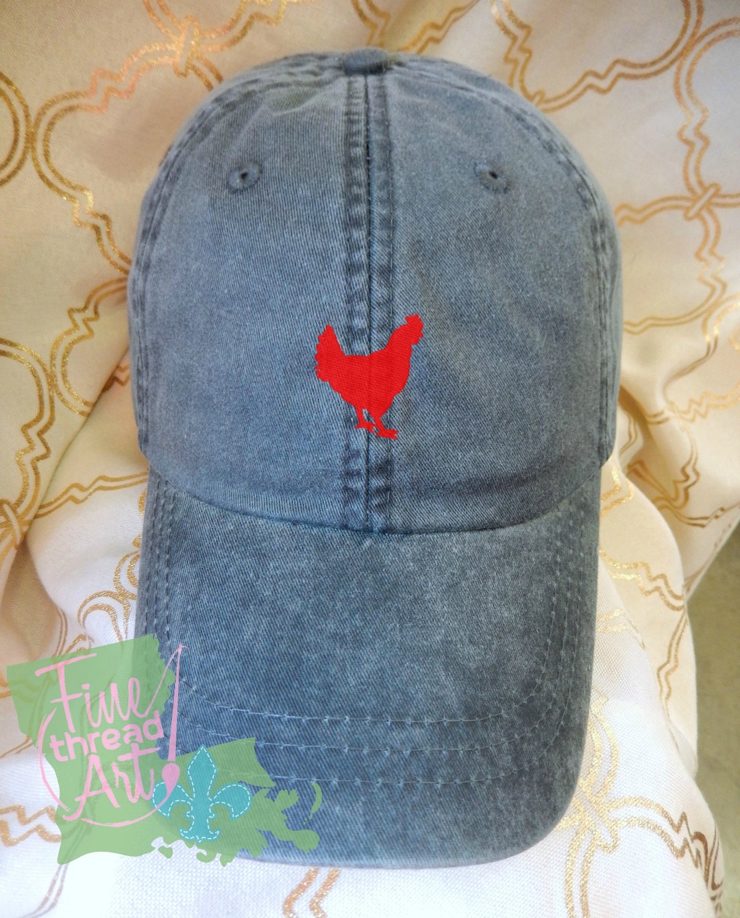 Kids or Adult Ladies Size Chicken Mini Design Baseball Cap Hat Leather ...
