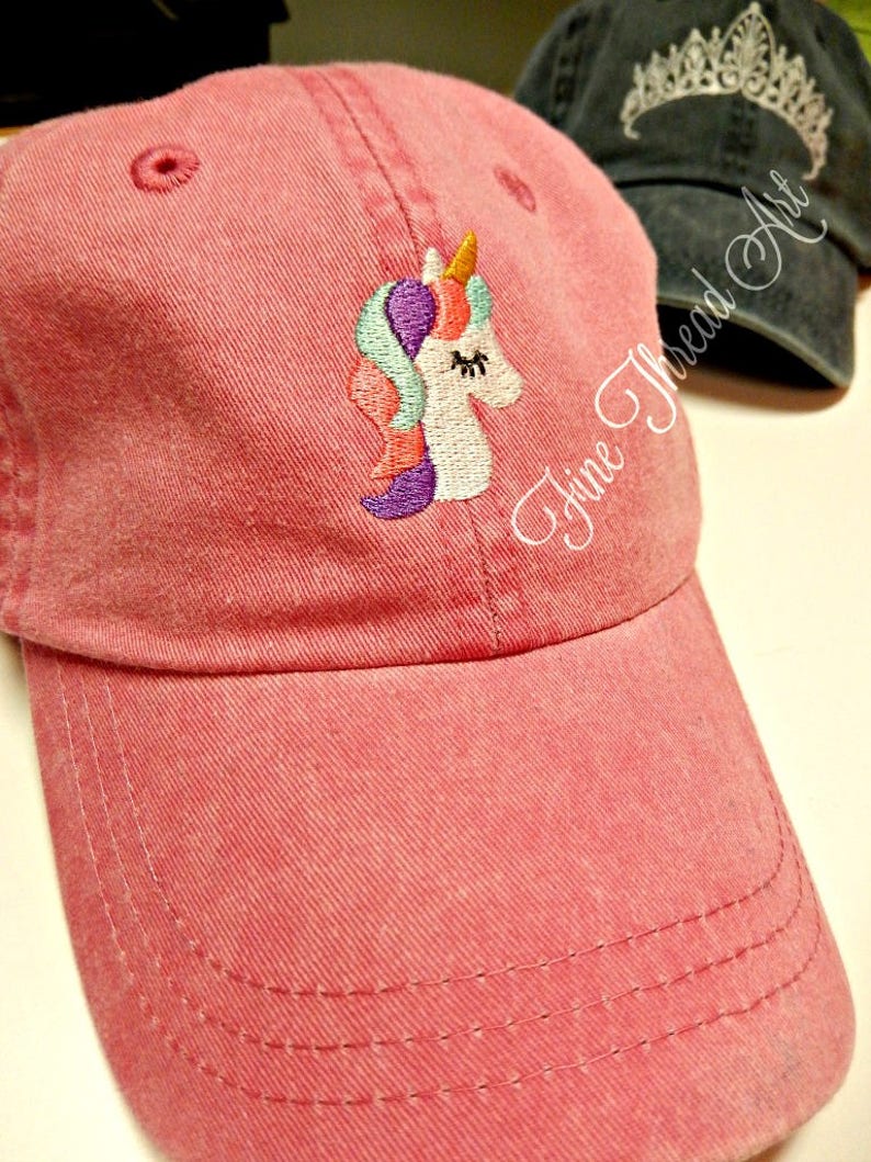KIDS Unicorn Baseball Cap Hat Leather Strap Dad Hat Youth Child Girl ...