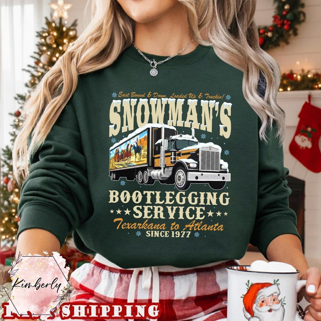 Snowman’s Bootlegging Service Christmas Shirt, Smokey and the Bandit ...