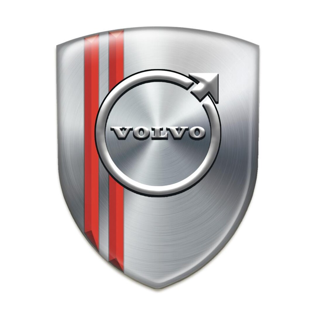 Volvo Emblem Stickers Shield Decal Logo Fender Domed Glossy Car ...