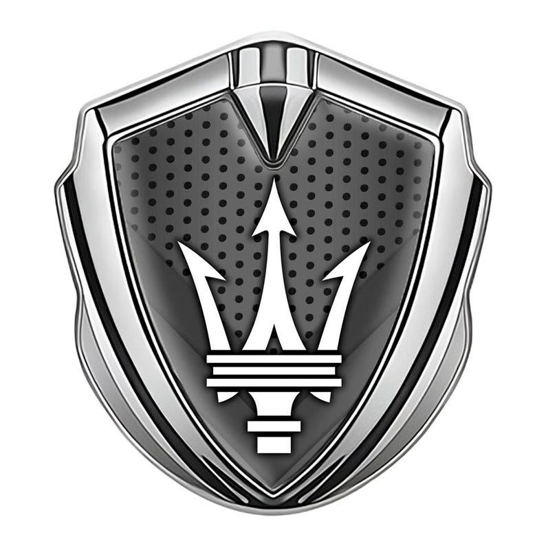 Maserati Logo Domed Decal: 3D Resin Coated Metal Sticker - Etsy