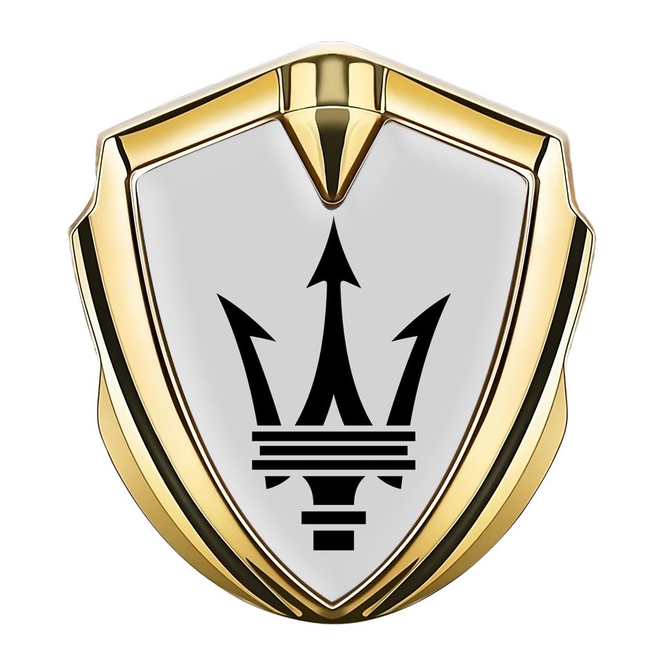 Maserati Metal Shield Stickers Decal Emblem Logo Domed Glossy Car ...