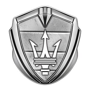 Maserati Logo Domed Decal: 3D Resin Coated Metal Sticker - Etsy
