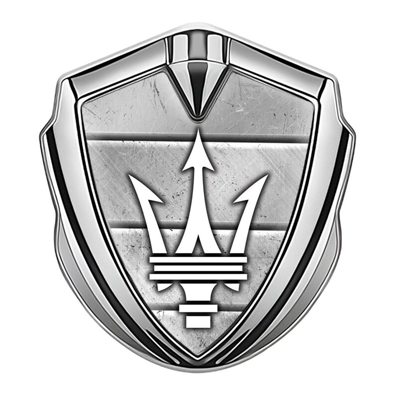 Maserati Logo Domed Decal: 3D Resin Coated Metal Sticker - Etsy