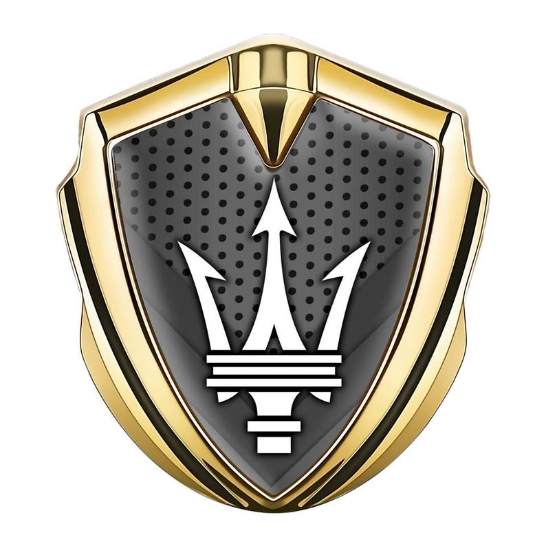 Maserati Logo Domed Decal: 3D Resin Coated Metal Sticker - Etsy