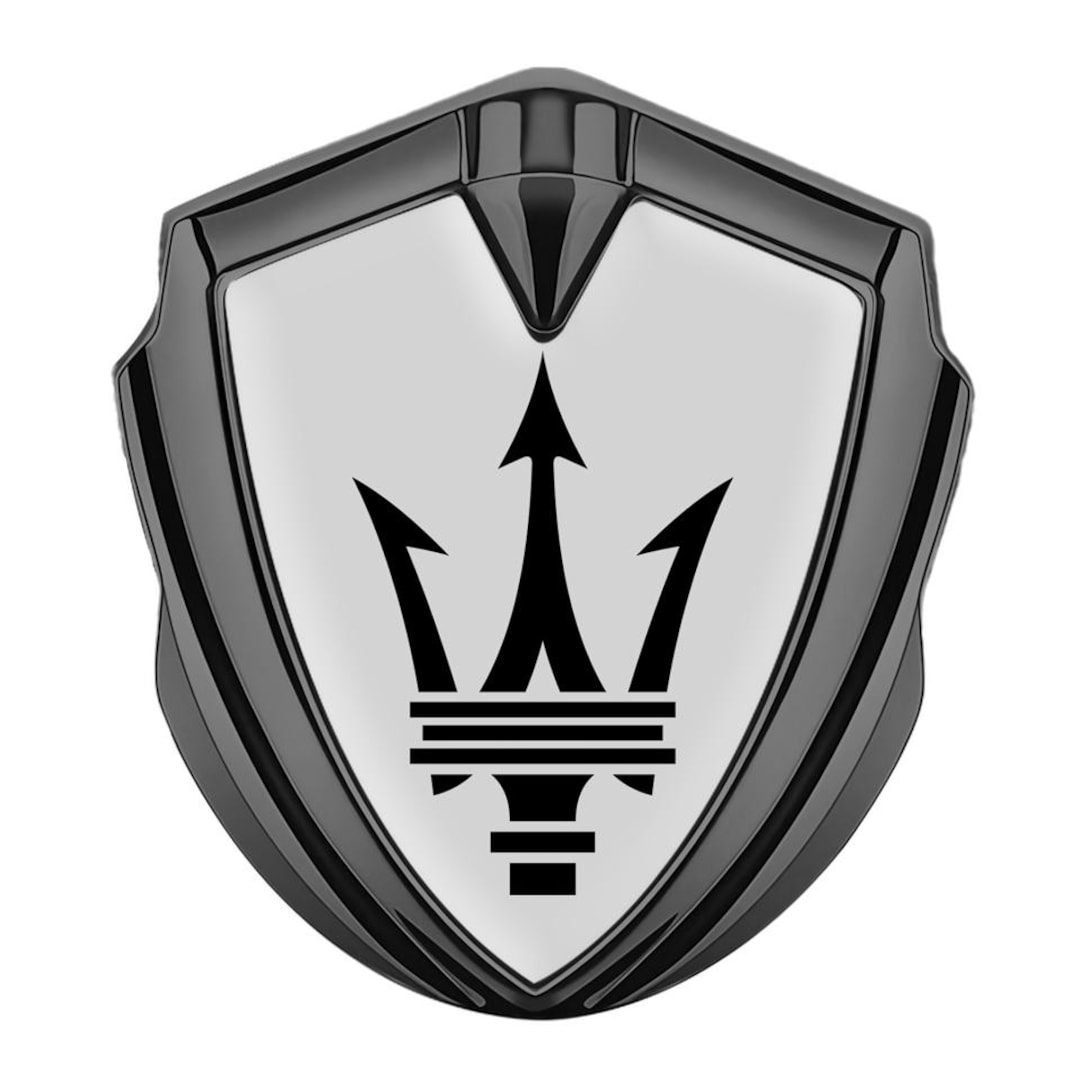 Maserati Metal Shield Stickers Decal Emblem Logo Domed Glossy Car ...