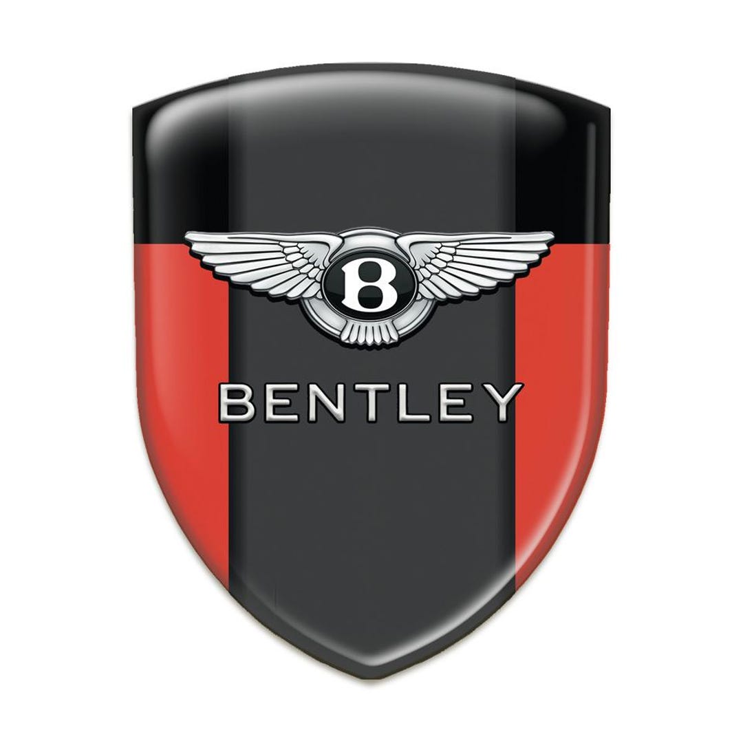 Bentley Logo Domed Emblem Shield Sticker Car Epoxy Resin Glossy Silicon ...