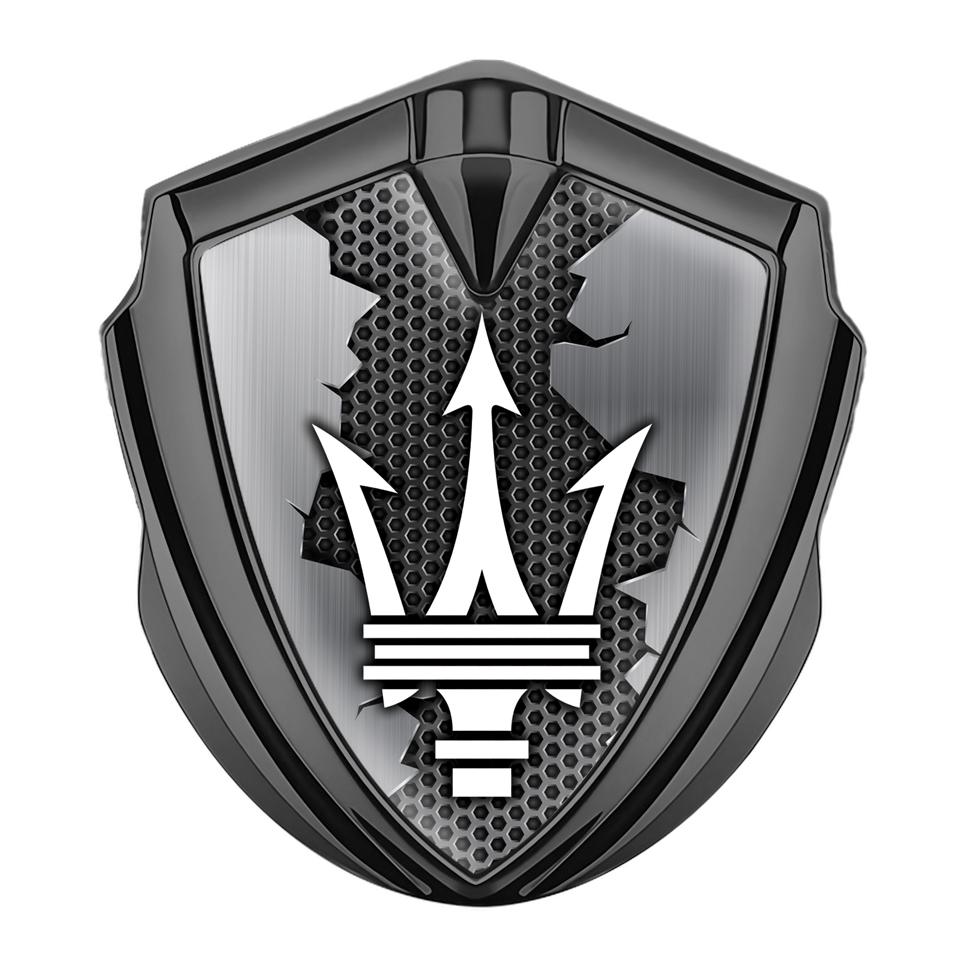 Maserati Logo Domed Decal: 3D Resin Coated Metal Sticker - Etsy
