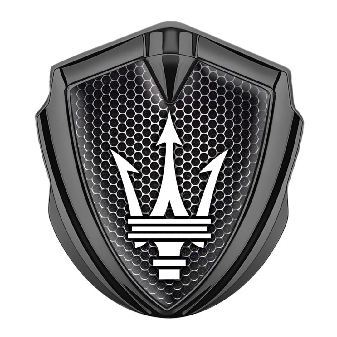 Maserati Stickers Metal Shield Decal Emblem Logo Domed Glossy Car ...