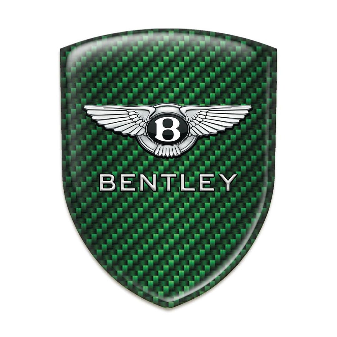Bentley Emblem Shield Logo Sticker Car Domed Epoxy Resin Glossy Silicon ...
