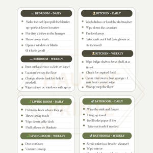 Autism-friendly Cleaning Checklist - Etsy