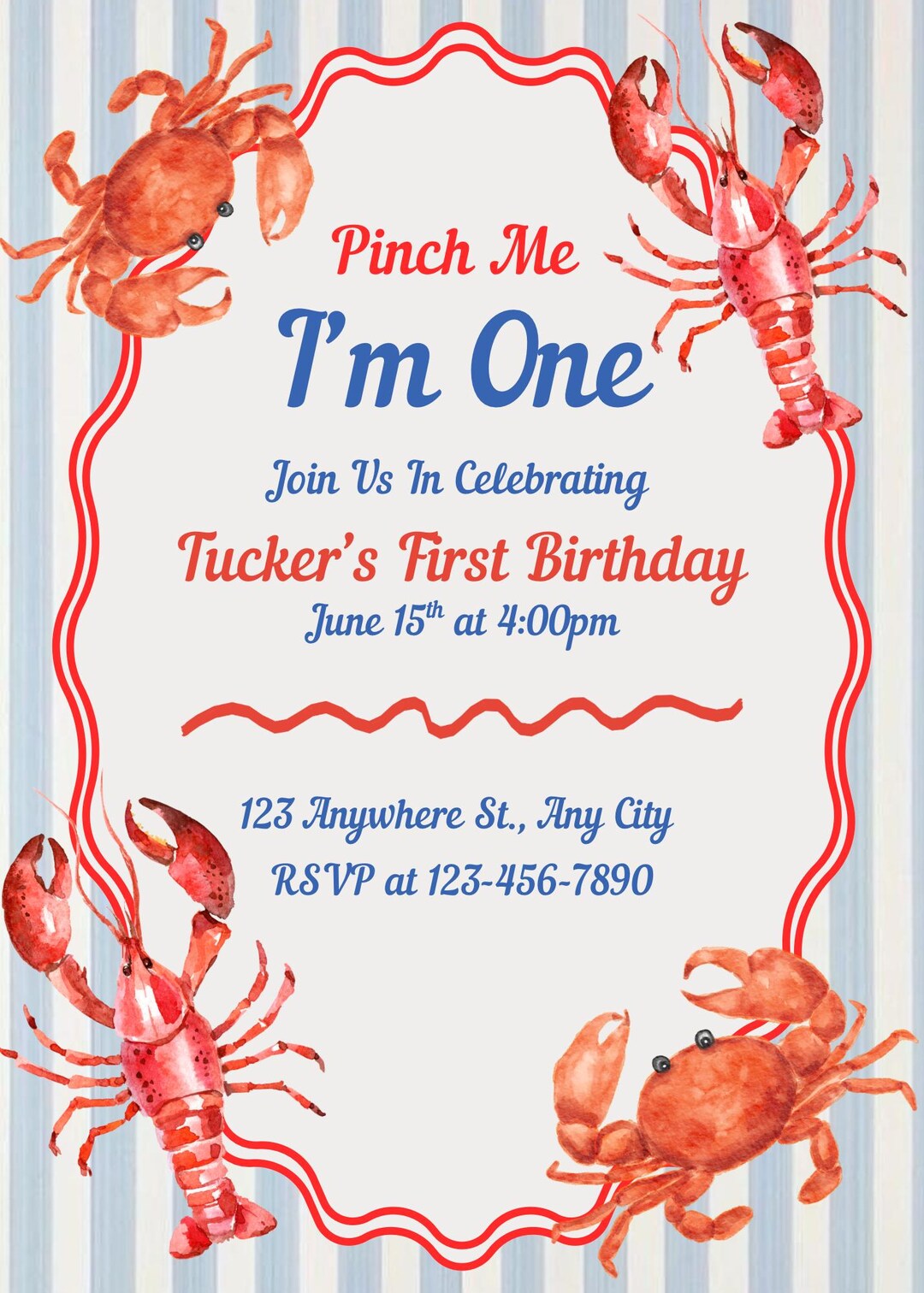 Pinch Me, I'm One! 1st Birthday Invitation - Etsy