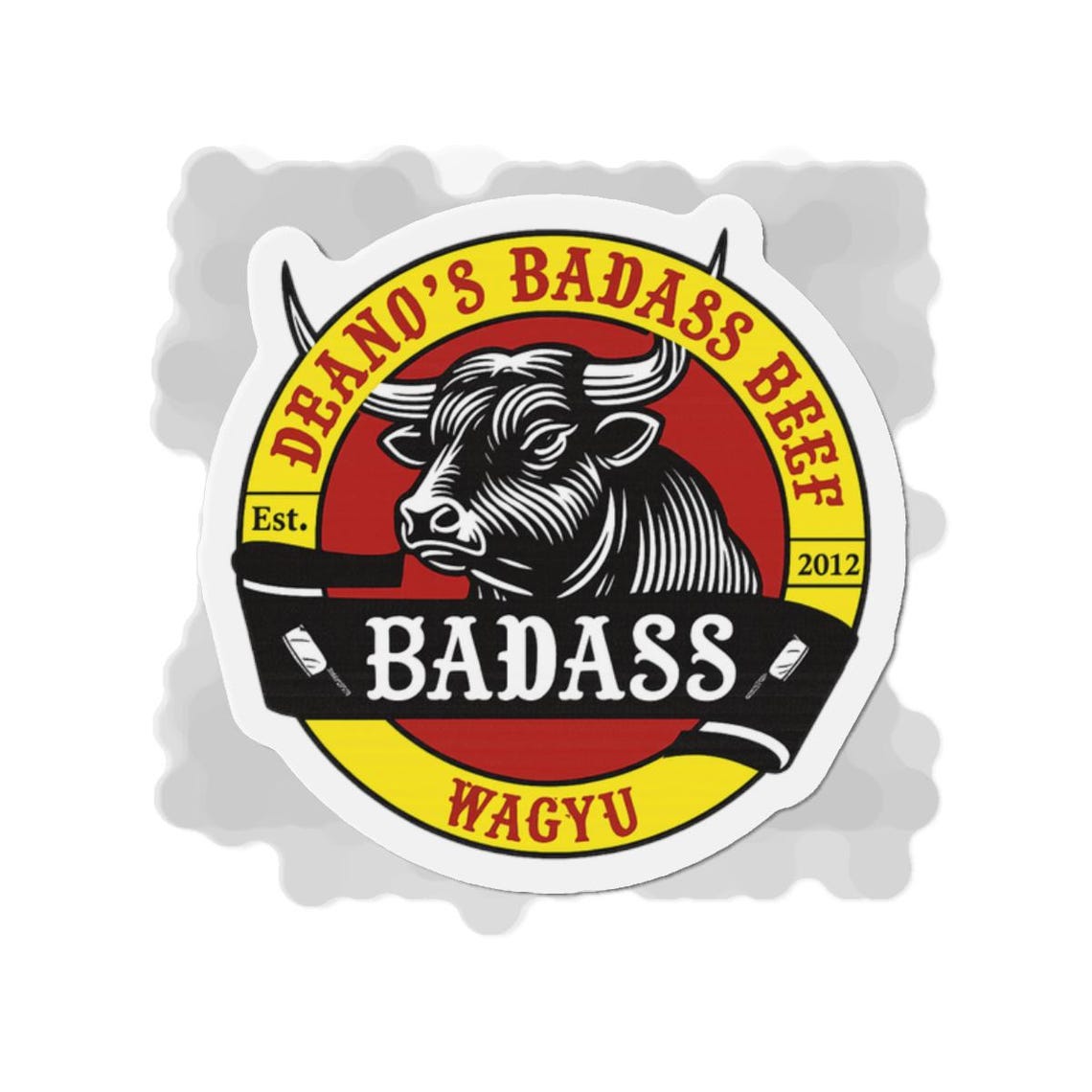 Badass Wagyu Bull Die-cut Magnet | Beef Logo Sticker Magnet - Etsy
