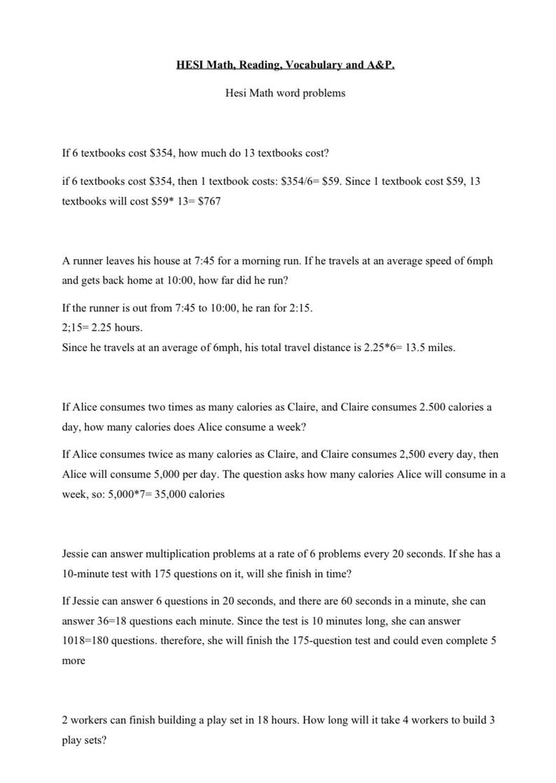 HESI A2 Exam 2025 Assessment Answers - Etsy