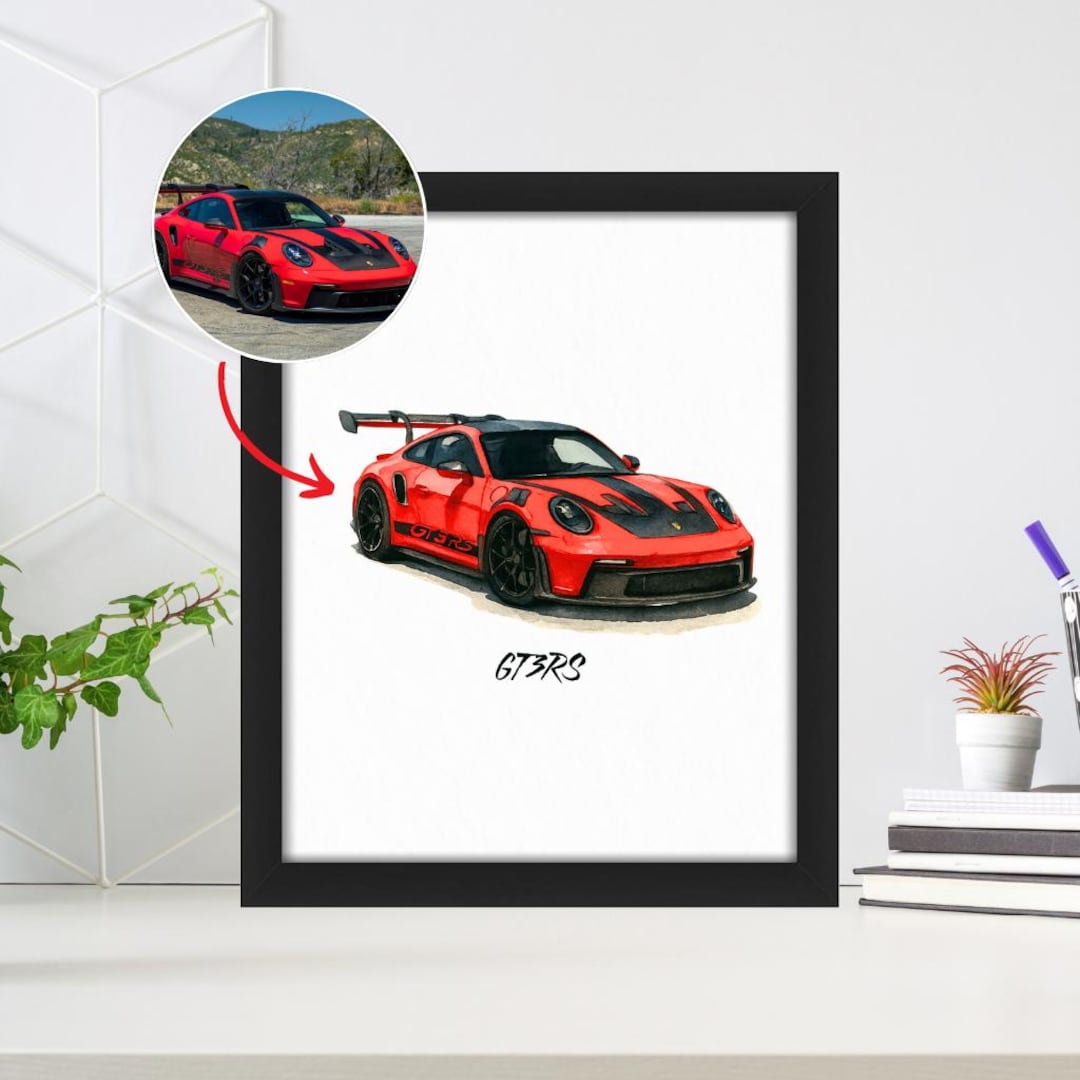Custom Car Portrait From Photo, Car Lover Gift - Etsy