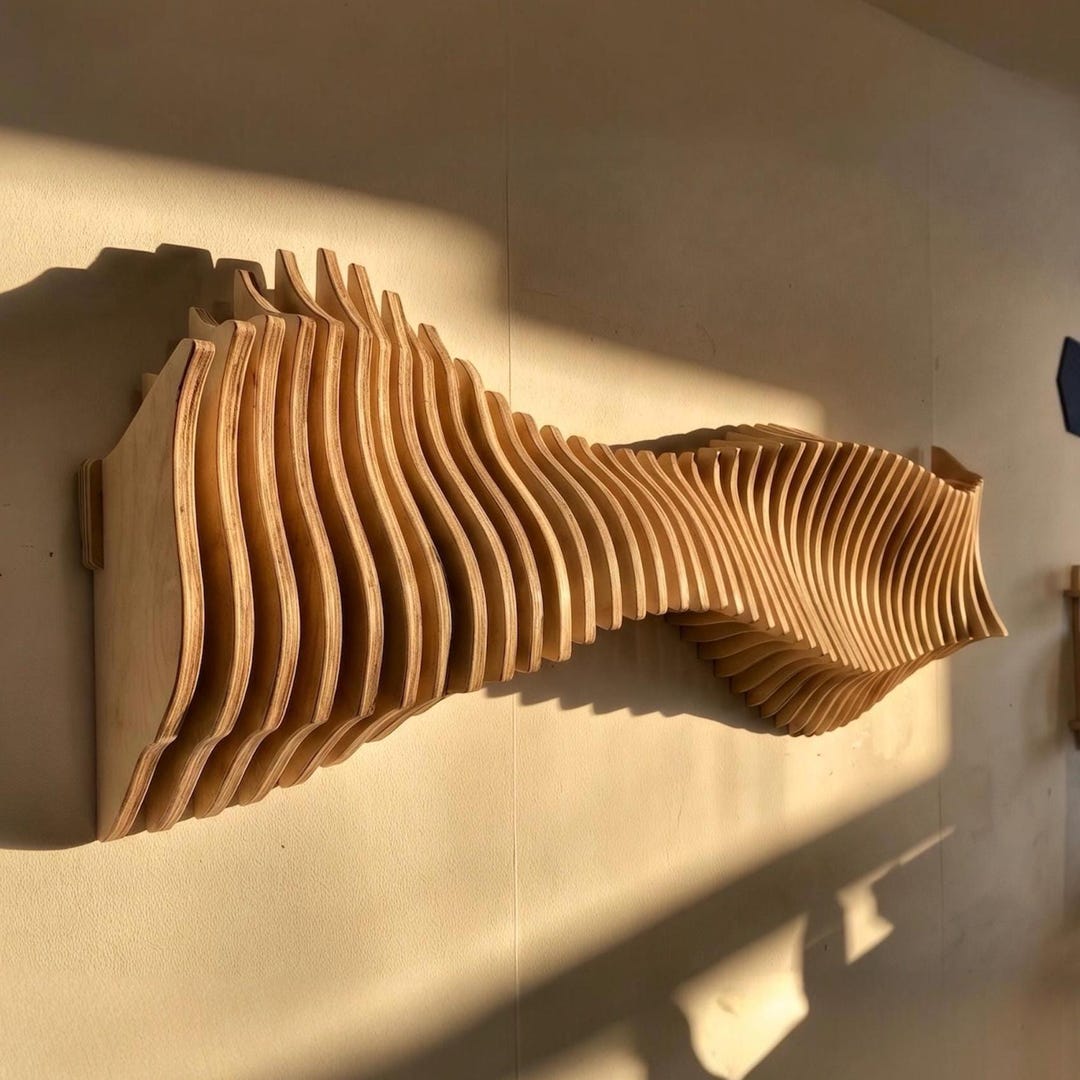 Parametric Wood Wall Art "anomaly" Home Décor Acoustic Minimalistic ...