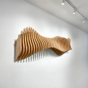 Parametric Wood Wall Art "anomaly" Home Décor Acoustic Minimalistic ...