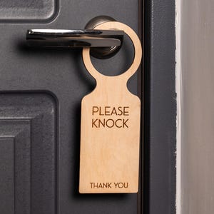 Custom Please Knock Door Sign,custom Door Tag,custom Door Hanger,door ...