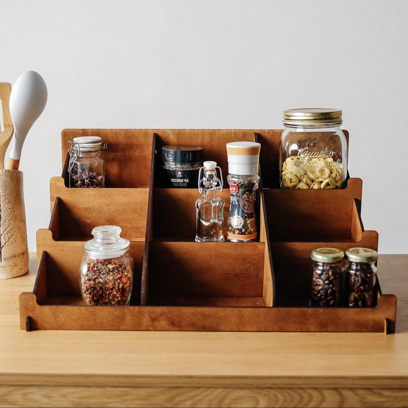 Wooden Spice Rack - Etsy UK