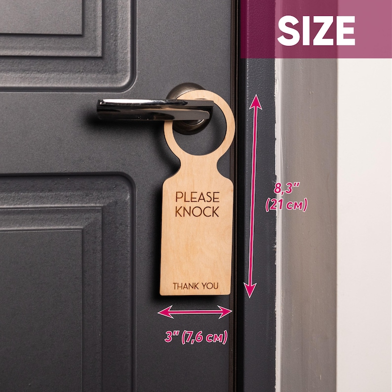 Custom Please Knock Door Sign,custom Door Tag,custom Door Hanger,door ...