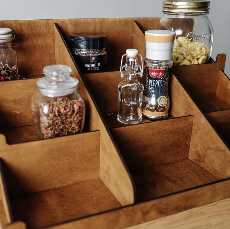 Spice Rack Shelf 3 Tier, Spices Display, Spice Organizer Cabinet Shelf ...