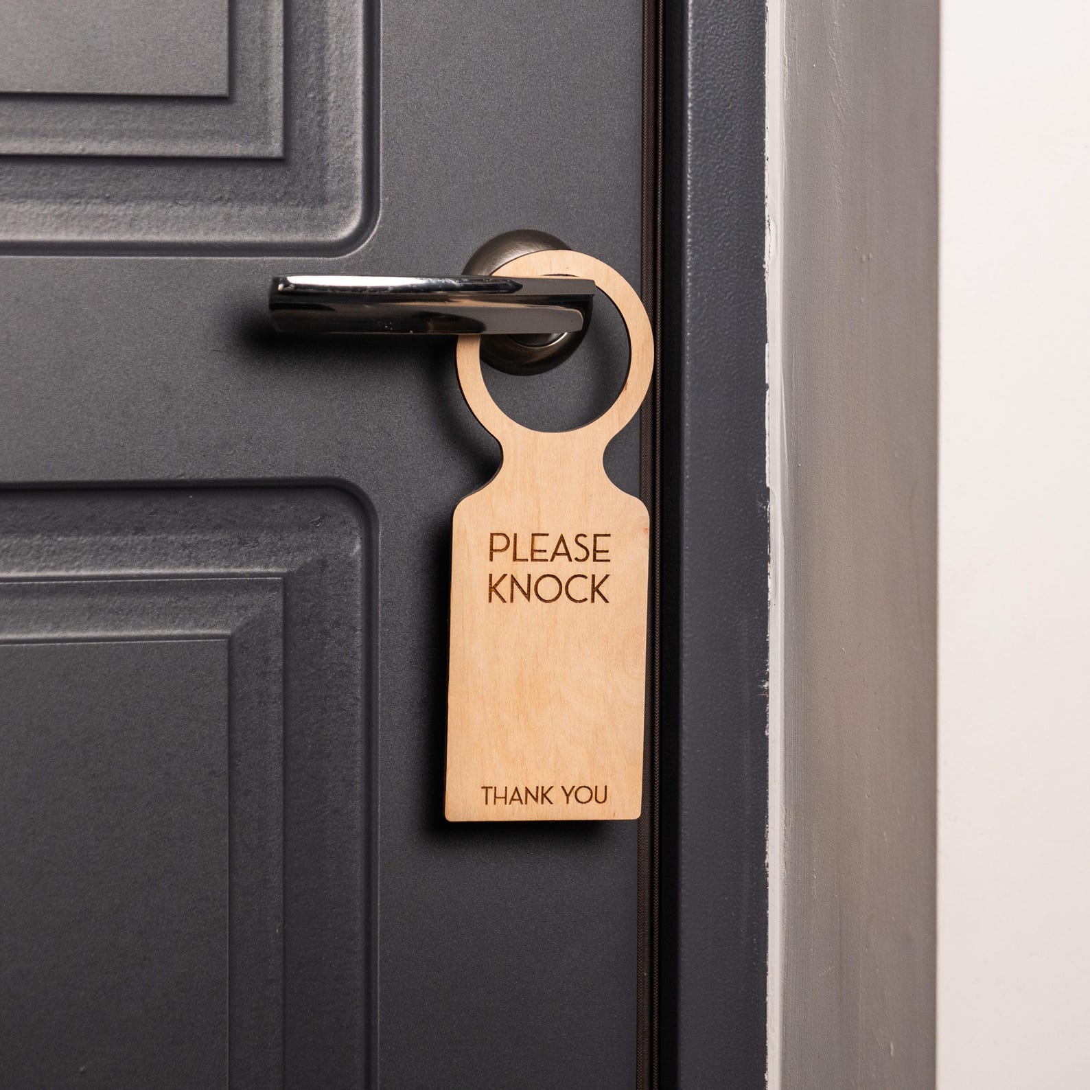Custom Please Knock Door Sign,custom Door Tag,custom Door Hanger,door ...