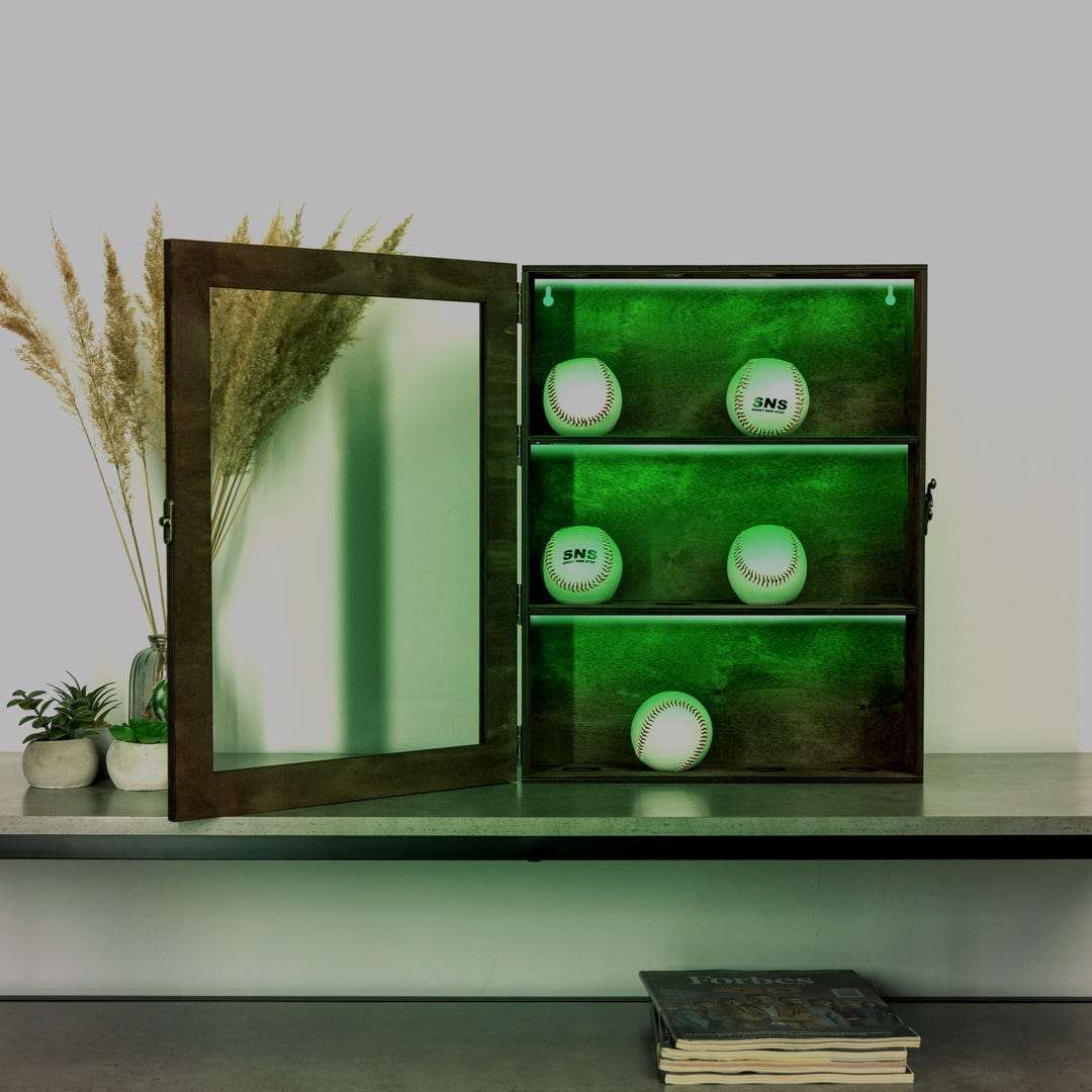 Ball Display Case Led, Baseball Ball Display Case, Baseball Ball Holder ...