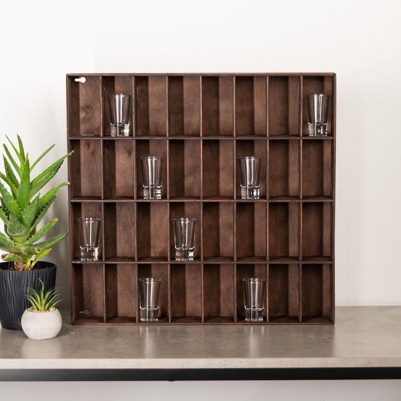 Shot Glass Display Case - Etsy