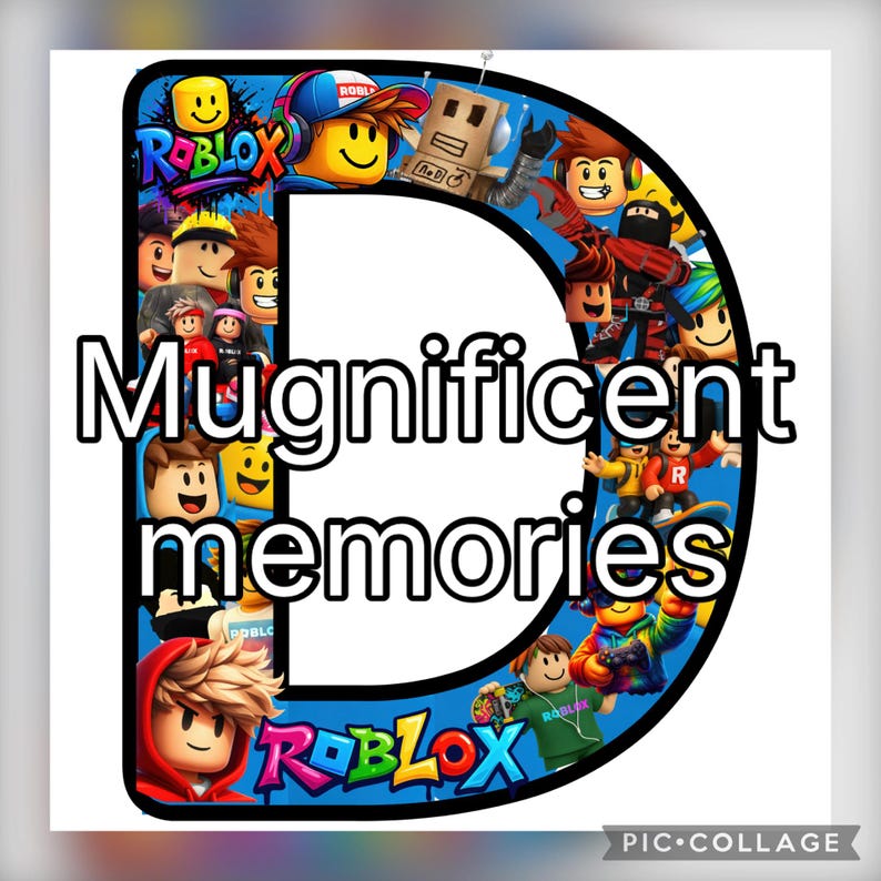Roblox Filled Letter PNG - Etsy
