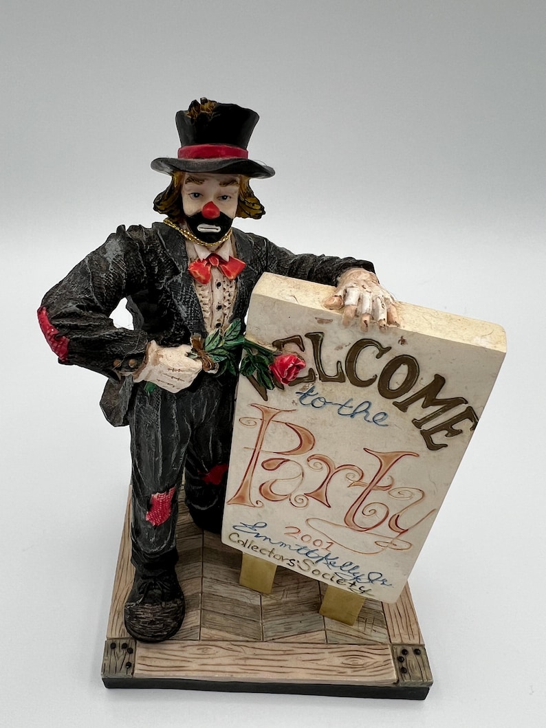 Emmett Kelly Jr. Hobo Clown Figurine, Flambro 2001 Collectors Society ...