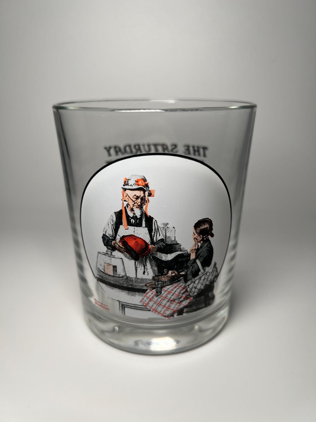 Norman Rockwell Rocks Glass: the Model, Saturday Evening Post - Etsy