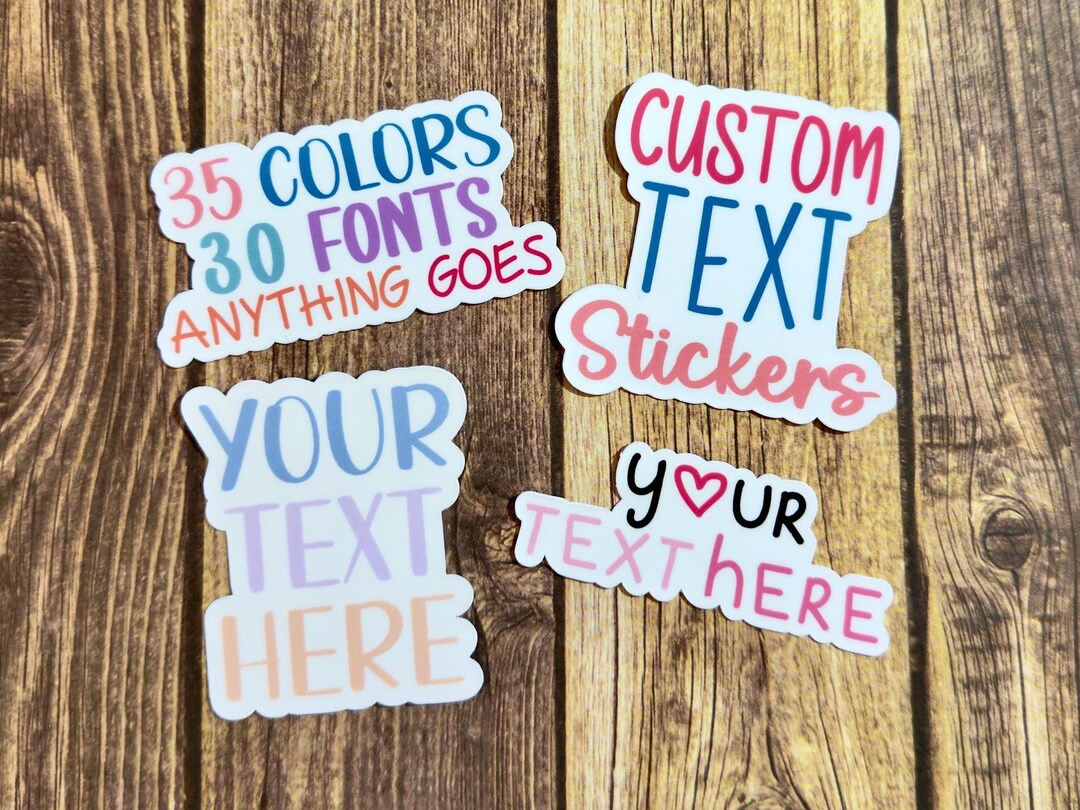 Custom Text Sticker, Create Your Own Text, Personalized Phrase, Funny ...