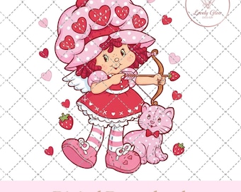 Strawberry Shortcake PNG Bundle Set | Valentines Day Strawberry Clipart ...