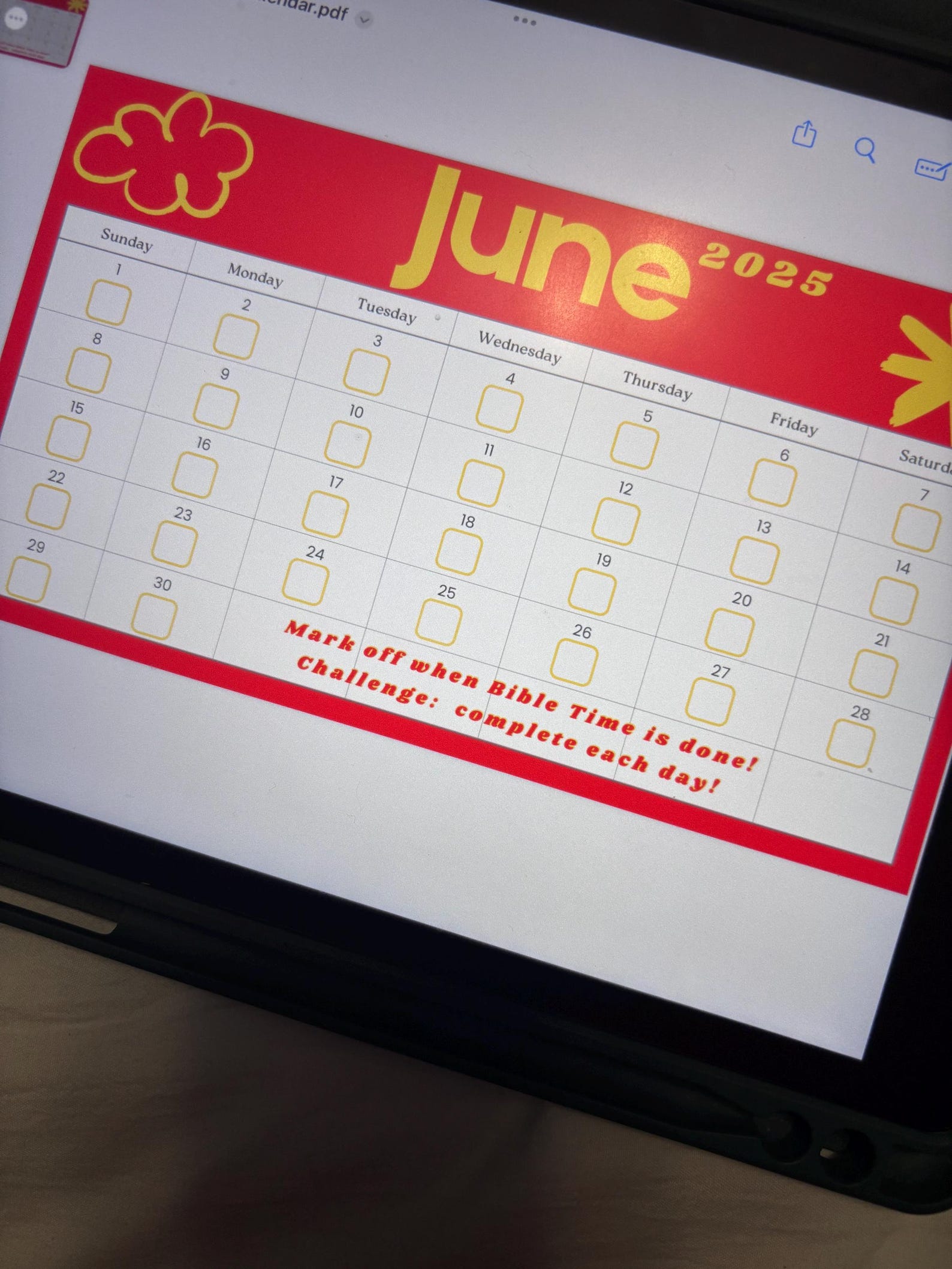 Kids Bible Reading Challenge Calendar | June and July 2025 Printable ...