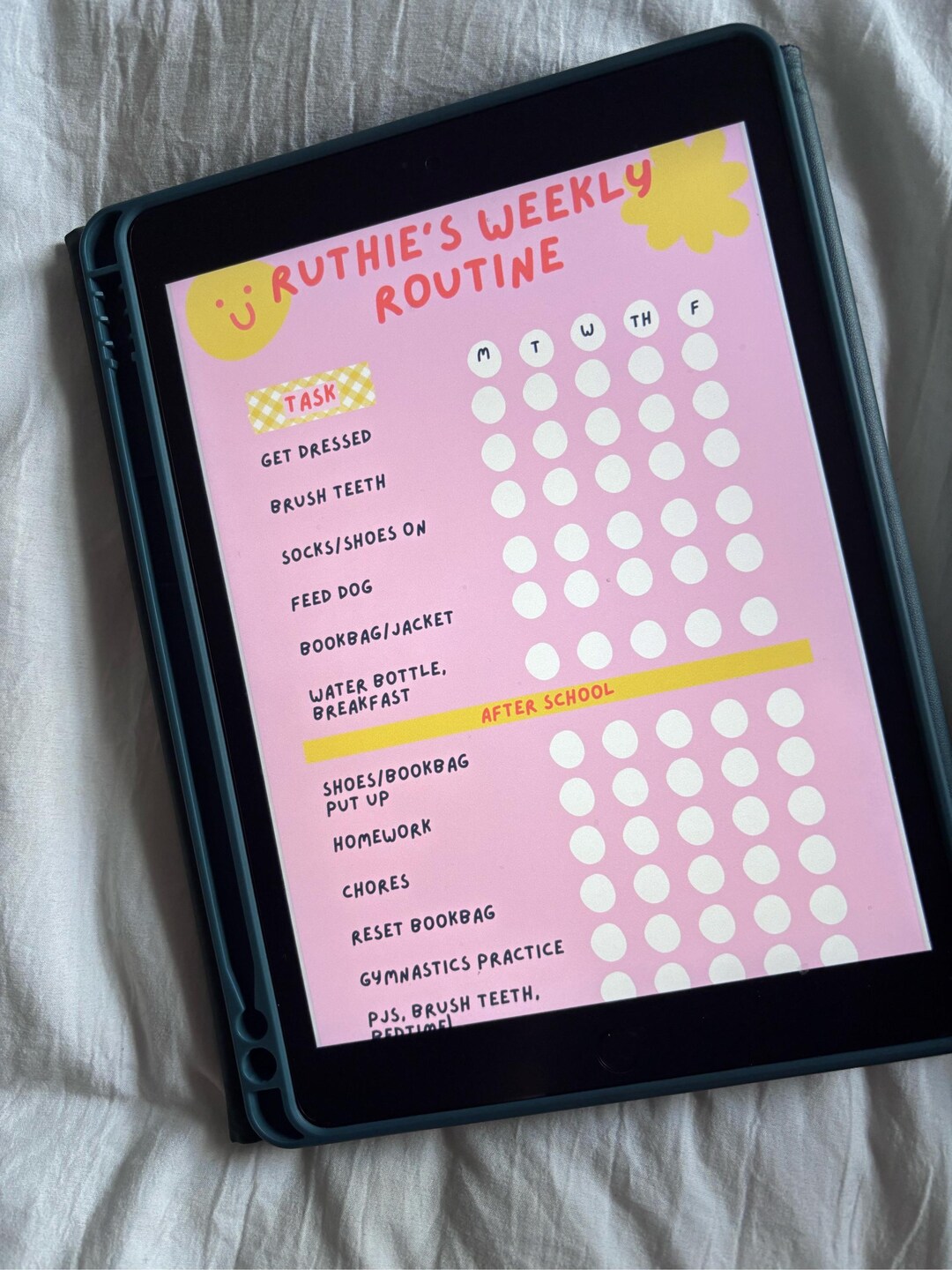 Personalized Weekly Routine Chart for Kids / Custom Morning & Bedtime ...