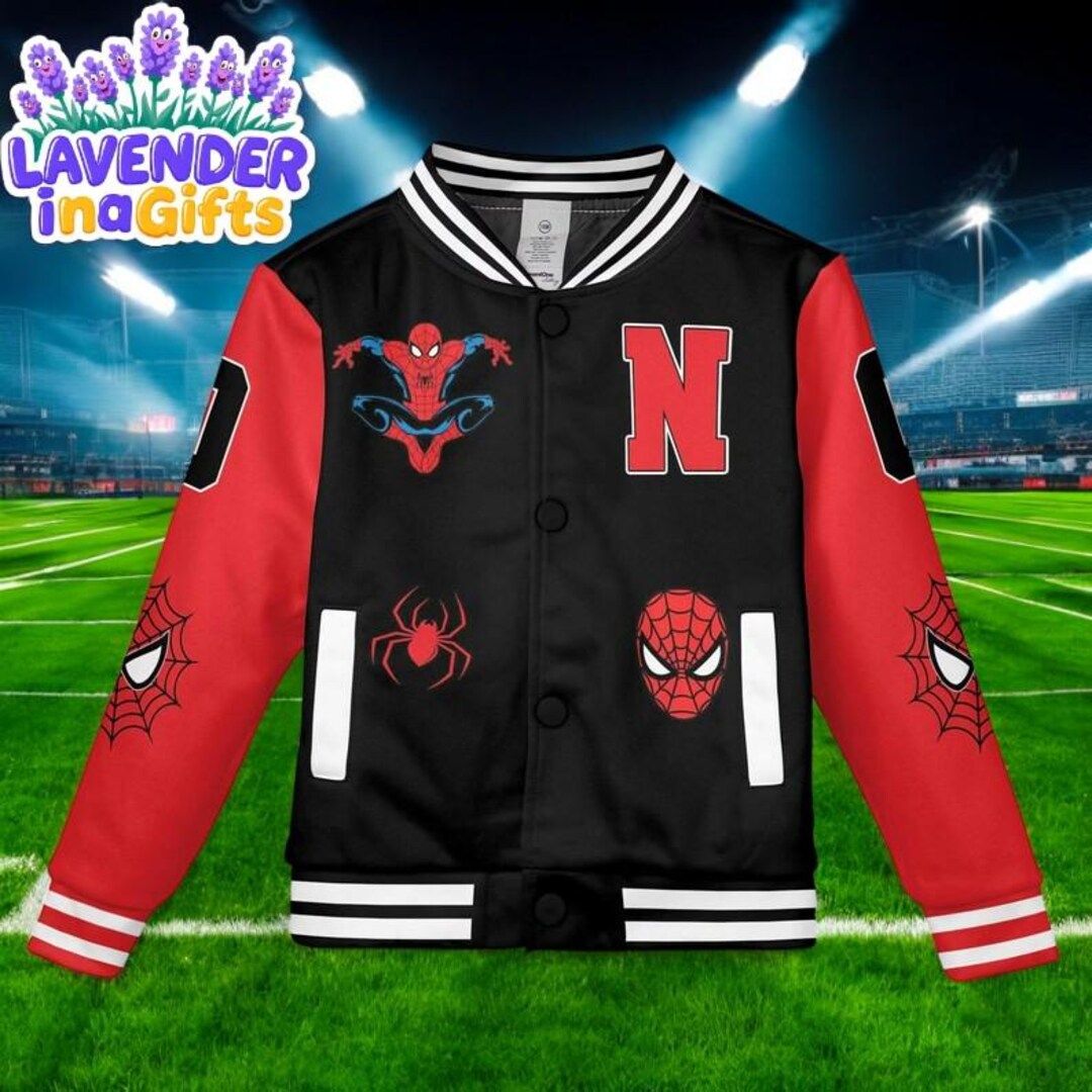 Personalized Spiderman Varsity Jacket, Custom Superhero Spider-man ...