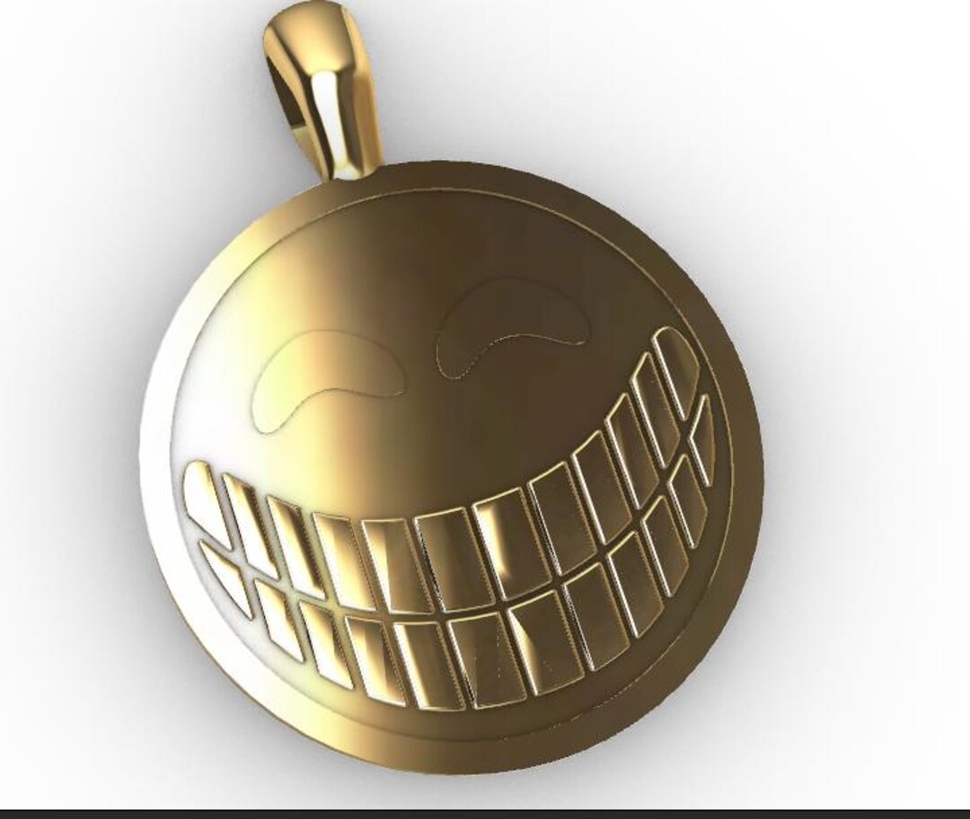 Custom Solid Gold Smiley Face Pendant 10k 14k 18k 24k Gold Coin Charm ...