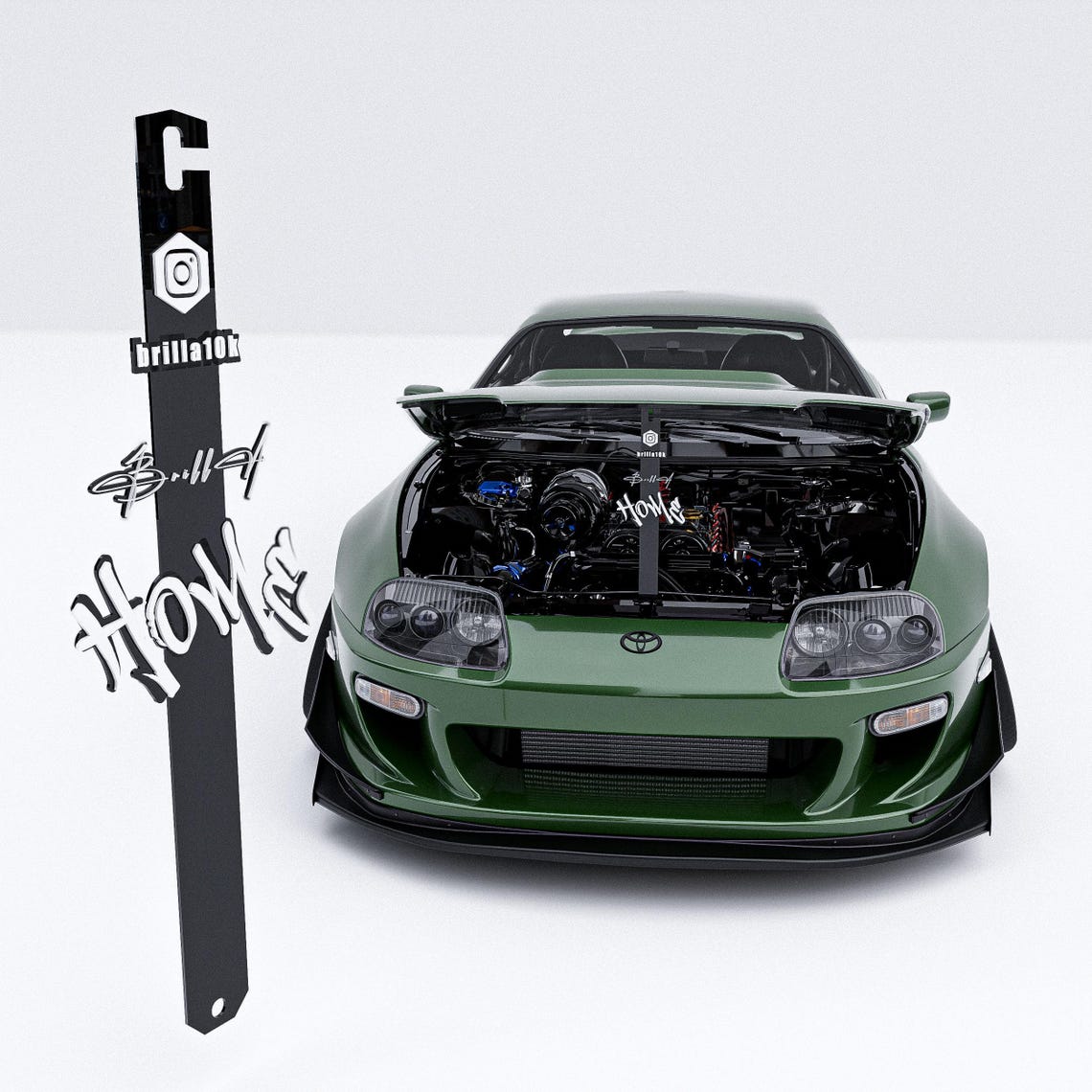 CUSTOM HOOD PROP, Car Show Hood Prop, Acrylic Hood Prop, Customized - Etsy