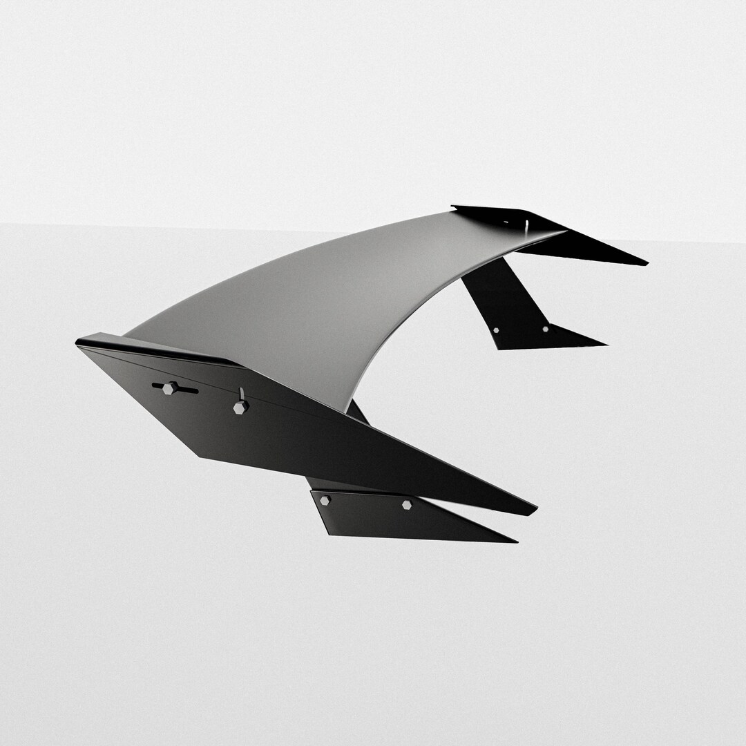 Universal Curved Acrylic Spoiler Endplates V3 – Ultra-light 1/8” Black ...
